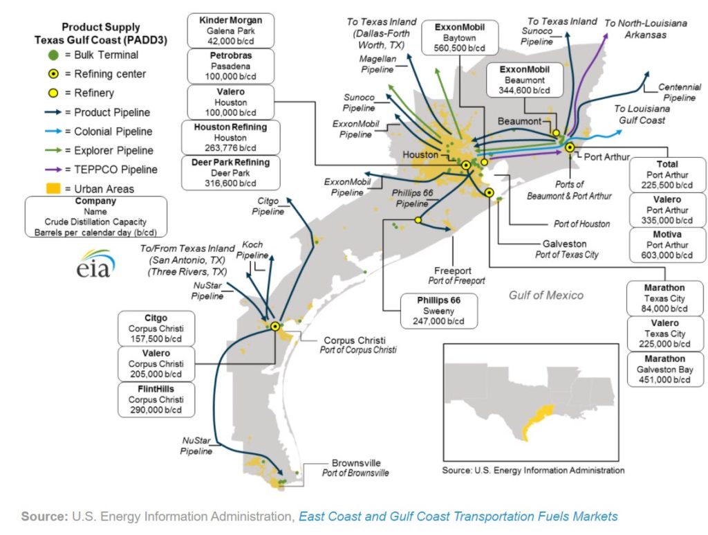 EIA’s mapping system and data series show energy infrastructure near ...